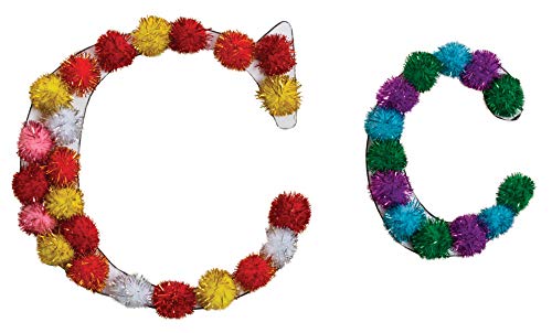 CHENILLE KRAFT 1 INCH GLITTER POMS - 40 PACK