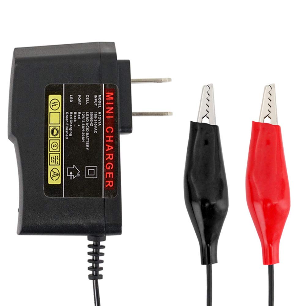 Quayub Universal Portable Car Motorcycle ATV DC 12V/1.2A 15W Smart Fast Rechargeable Battery Charger Tender Maintainer