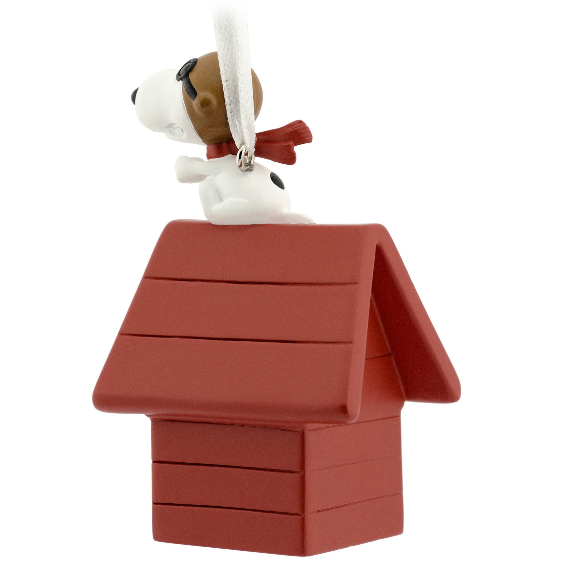 Hallmark Peanuts Snoopy Flying Ace on Doghouse Happy Holidays Christmas Ornament