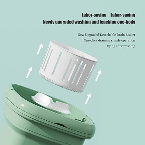 SYTH Portable Mini Folding Clothes Washing Machine, Bucket Automatic Home Travel Self-Driving Tour Underwear Foldable Washer,Perfect for Camping, Travelling, Apartment, Dorm (Color : Blue)