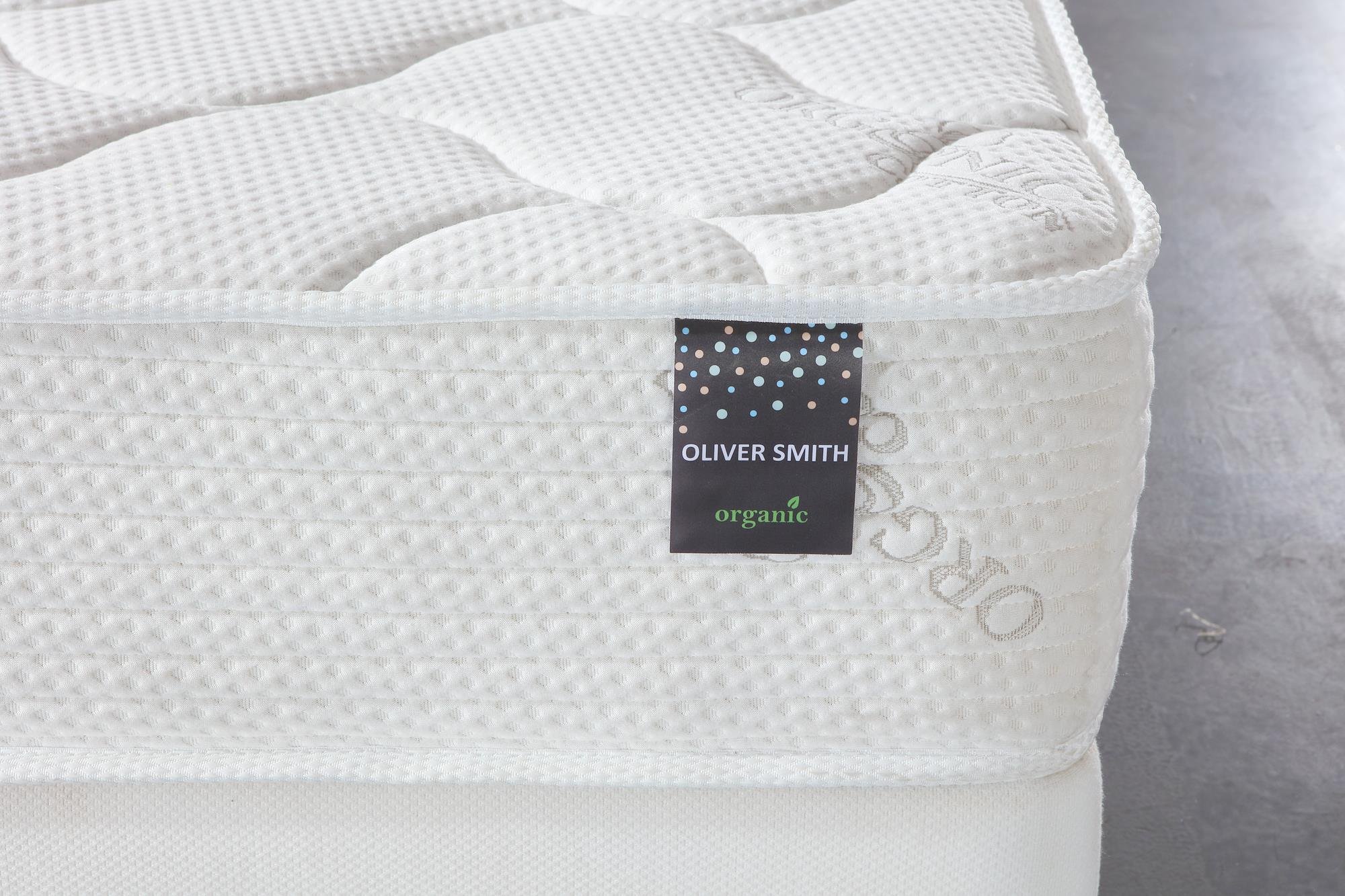 Oliver Smith - Organic Cotton - 10 Inch - Comfort Firm Sleep - Cool Memory Foam & Pocket Spring Mattress - Green Foam Certified - King Size