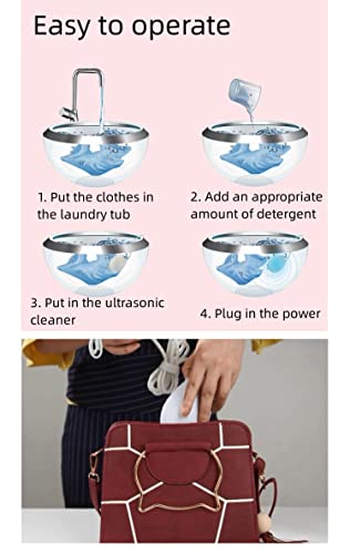 Mini Washing Machine High Power Portable Washing Machine Ultrasonic with USB Laundry Artifact Dormitory Travel Business (1)
