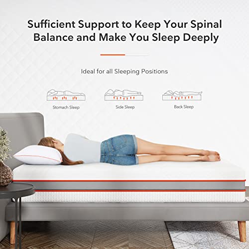 Sweetnight King Mattress, 10 Inch Gel Memory Foam Mattress in a Box for Cooling Sleep, Flippable Mattress with Two Firmness Preference, Pressure Relieving, CertiPUR-US Certified