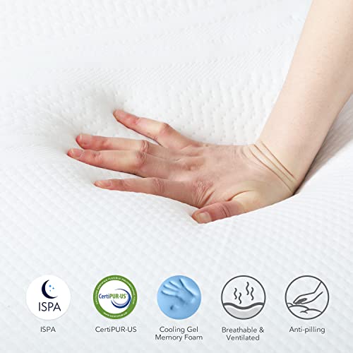 Sweetnight King Mattress, 10 Inch Gel Memory Foam Mattress in a Box for Cooling Sleep, Flippable Mattress with Two Firmness Preference, Pressure Relieving, CertiPUR-US Certified