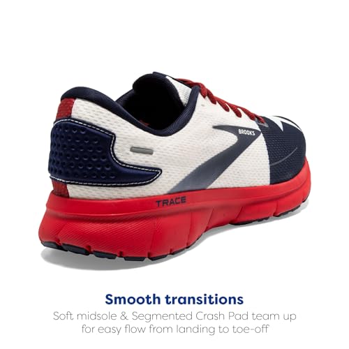Brooks Women’s Trace 2 Neutral Running Shoe - Red/White/Navy - 7.5 Medium