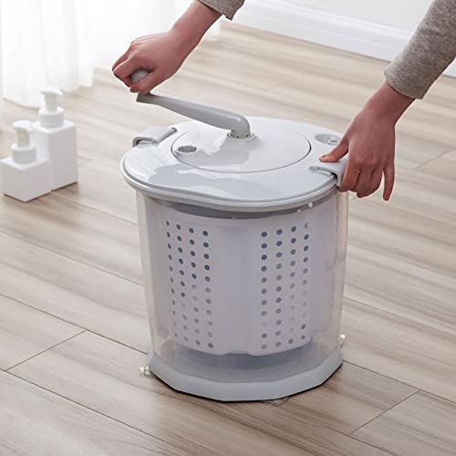 Focket 2 in 1 Portable Washing Machine Dehydrator, 15.7in Underwear Washing Machine for Baby Clothes, Portable Washer for Camping, Manual Small Washer for Apartment Small Laundry
