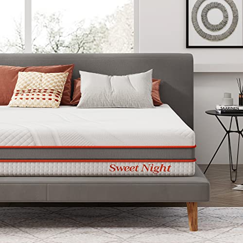 Sweetnight King Mattress, 10 Inch Gel Memory Foam Mattress in a Box for Cooling Sleep, Flippable Mattress with Two Firmness Preference, Pressure Relieving, CertiPUR-US Certified