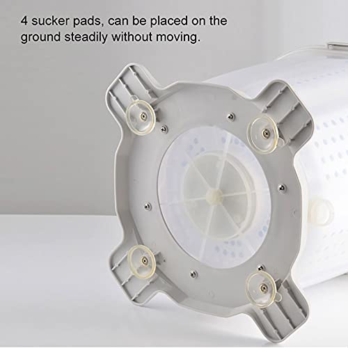 Focket 2 in 1 Portable Washing Machine Dehydrator, 15.7in Underwear Washing Machine for Baby Clothes, Portable Washer for Camping, Manual Small Washer for Apartment Small Laundry