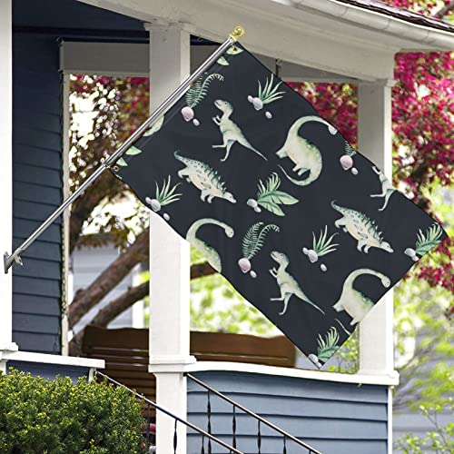 Cute Cartoon Baby Dinosaurs Flags Decorative Funny Banners for Outside House Dorm Room Parties