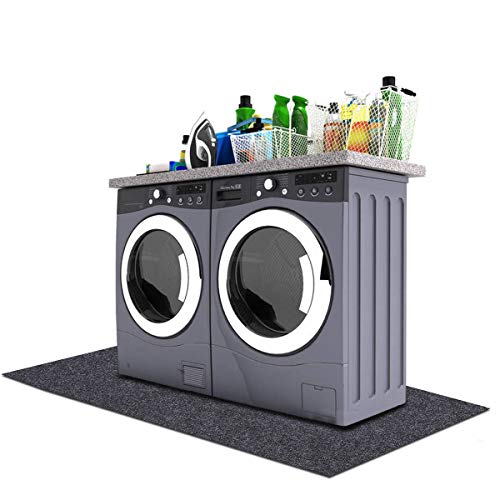 Under Washing Machine Mat,Dryer mat—Absorbent/Waterproof,Reduce vibration noise,Prevent water from spilling onto the floor,Home appliance mat,Non-slip Backing,Washable (36" x 36")
