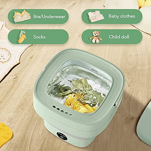 Two Portable Washing Machines - Foldable Mini Small Washer for Washing Baby Clothes, Underwear or Small Items, Suitable for For Apartment, Laundry, Camping, RV, Travel