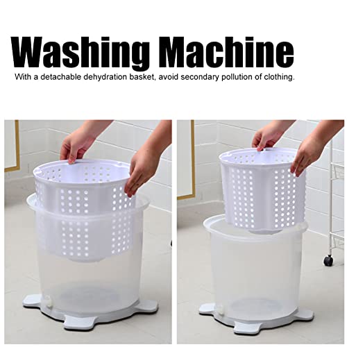 Focket 2 in 1 Portable Washing Machine Dehydrator, 15.7in Underwear Washing Machine for Baby Clothes, Portable Washer for Camping, Manual Small Washer for Apartment Small Laundry