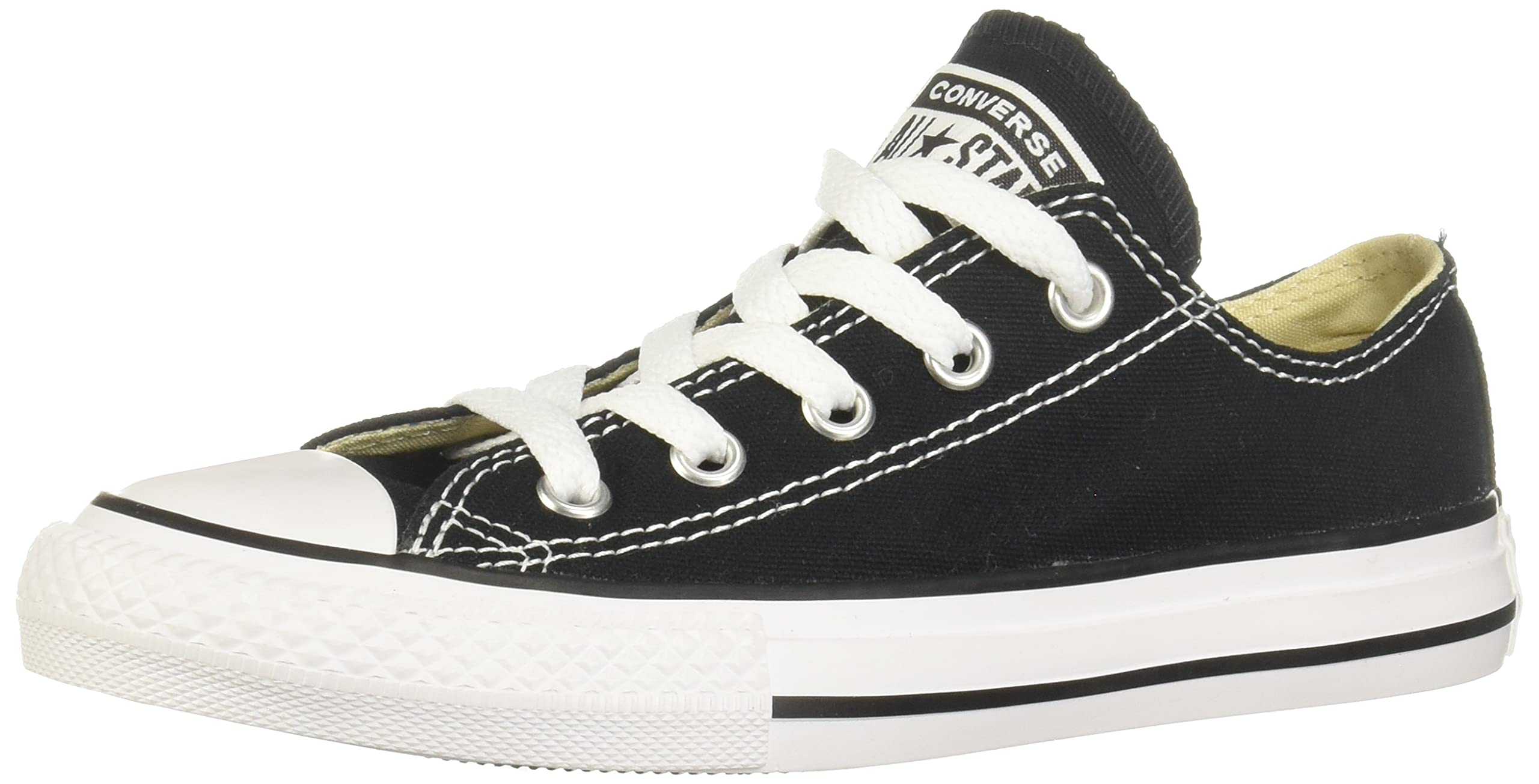 Converse Chuck Taylor All Star Lo Canvas Sneaker,Black,size Youth US 2