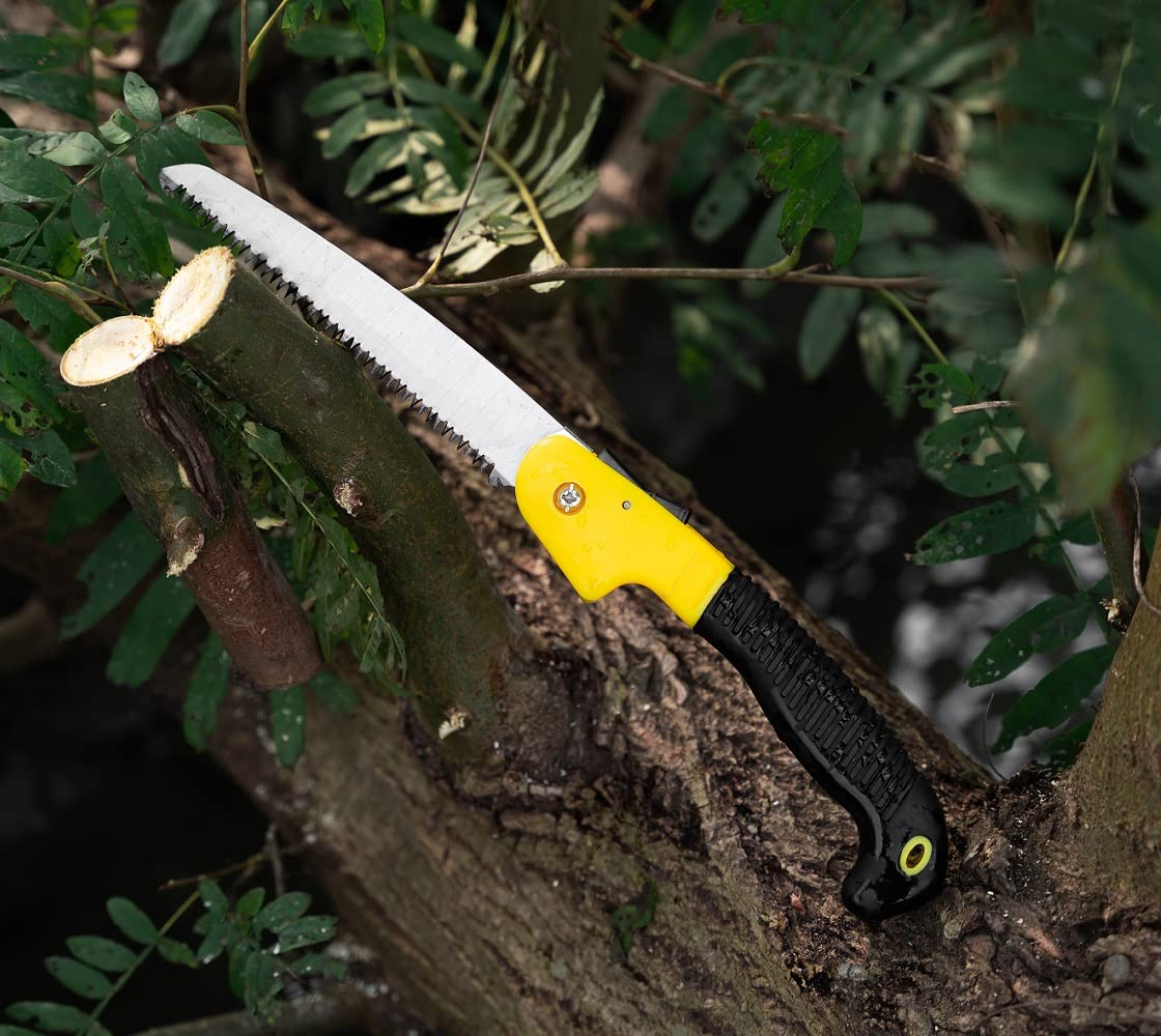 NIUTRIP Portable Safety Folding Saw, Camping Saw with 7"/180mm 3 Cutting Edge Blade,Pruning Saw, Hand Saw with Safety Lock for Backpacking, Wood Trimming, Garden Tree Branch Trimmer, Bushcraft,1 Pack