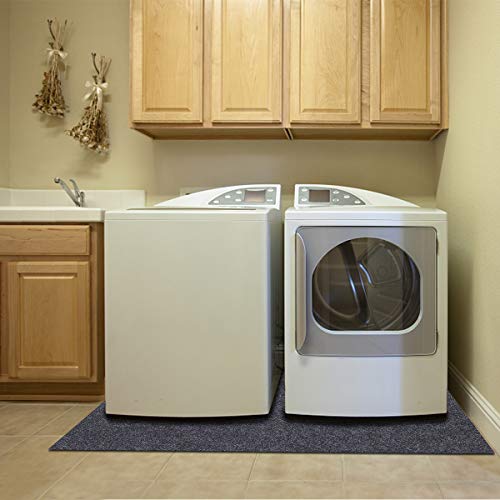 Under Washing Machine Mat,Dryer mat—Absorbent/Waterproof,Reduce vibration noise,Prevent water from spilling onto the floor,Home appliance mat,Non-slip Backing,Washable (36" x 36")