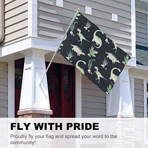 Cute Cartoon Baby Dinosaurs Flags Decorative Funny Banners for Outside House Dorm Room Parties