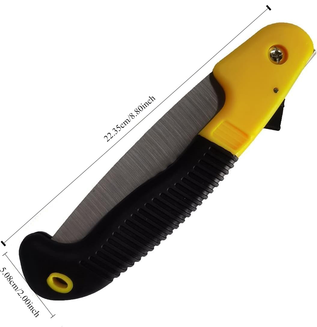 NIUTRIP Portable Safety Folding Saw, Camping Saw with 7"/180mm 3 Cutting Edge Blade,Pruning Saw, Hand Saw with Safety Lock for Backpacking, Wood Trimming, Garden Tree Branch Trimmer, Bushcraft,1 Pack