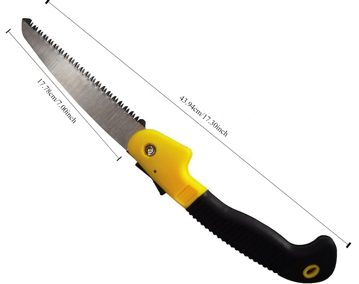 NIUTRIP Portable Safety Folding Saw, Camping Saw with 7"/180mm 3 Cutting Edge Blade,Pruning Saw, Hand Saw with Safety Lock for Backpacking, Wood Trimming, Garden Tree Branch Trimmer, Bushcraft,1 Pack