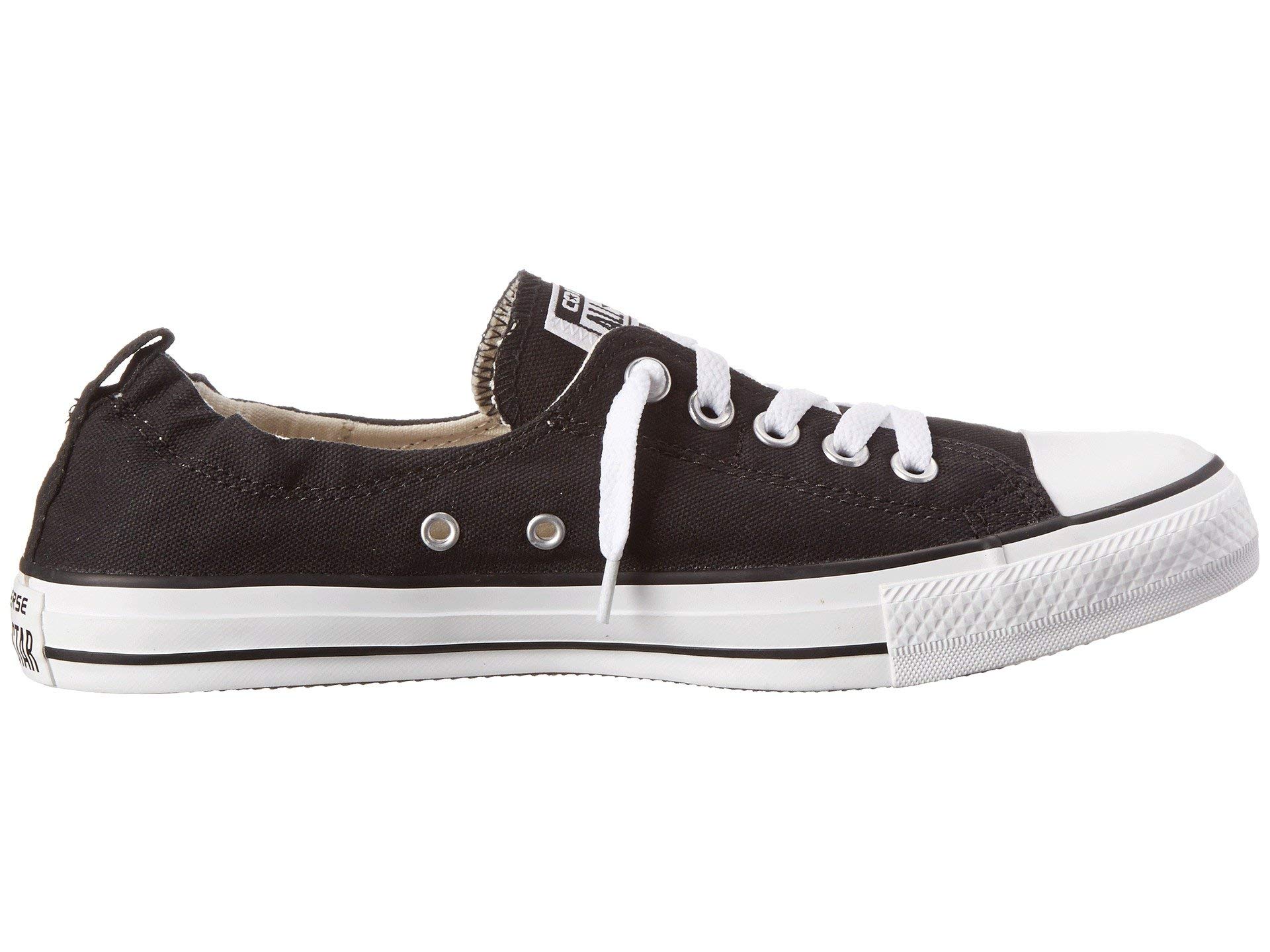 Converse Women's Chuck Taylor All Star Shoreline Linen Slip on Sneaker (7.5, Black/White, Numeric_7_Point_5)