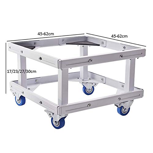 HIZLJJ Washing Machine Double Layer Pedestal with 4 Locking Wheels and Storage Shelf Dryer Mini Refrigerator Cabinet Stand for Utility Room Home Furniture (Size : 30 cm)