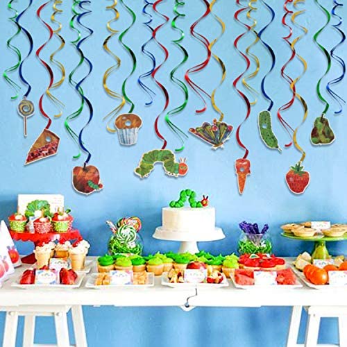The Very Hungry Caterpillar Butterfly Swirls Streamers - 20 Pcs Children's Reading Story Birthday Party Decorations.