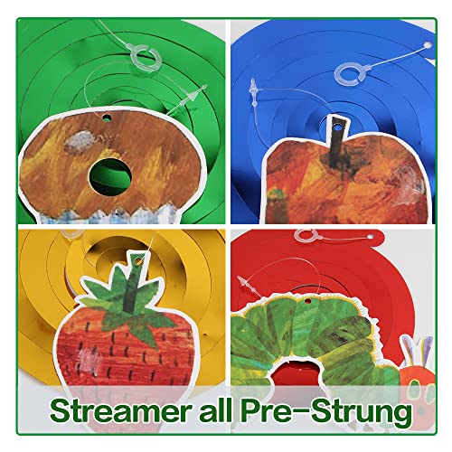 The Very Hungry Caterpillar Butterfly Swirls Streamers - 20 Pcs Children's Reading Story Birthday Party Decorations.