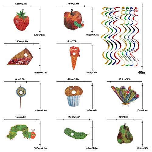 The Very Hungry Caterpillar Butterfly Swirls Streamers - 20 Pcs Children's Reading Story Birthday Party Decorations.