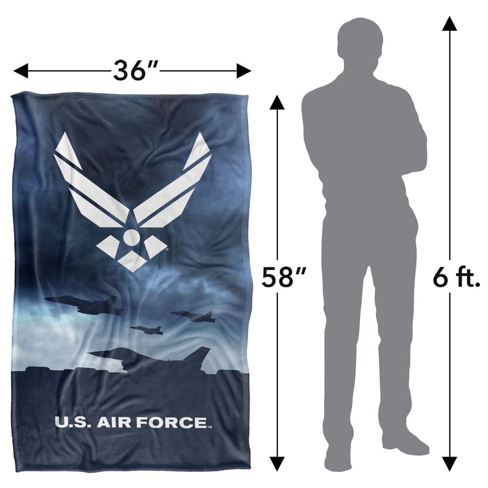 Air Force Take Off Officially Licensed Silky Touch Super Soft Throw Blanket 36" x 58"