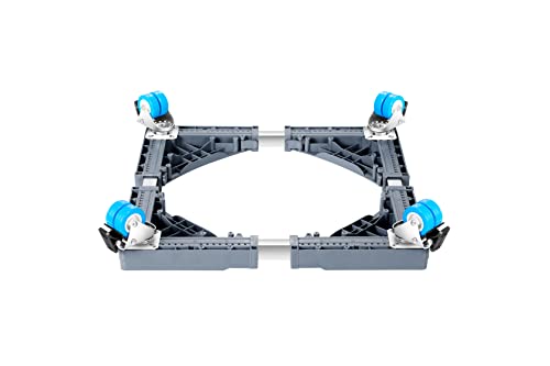 Adjustable Fridge Stand,Multi-Functional mini fridge stand adjustable base with wheels washer and dryer stand refrigerator stand (4 Wheels)