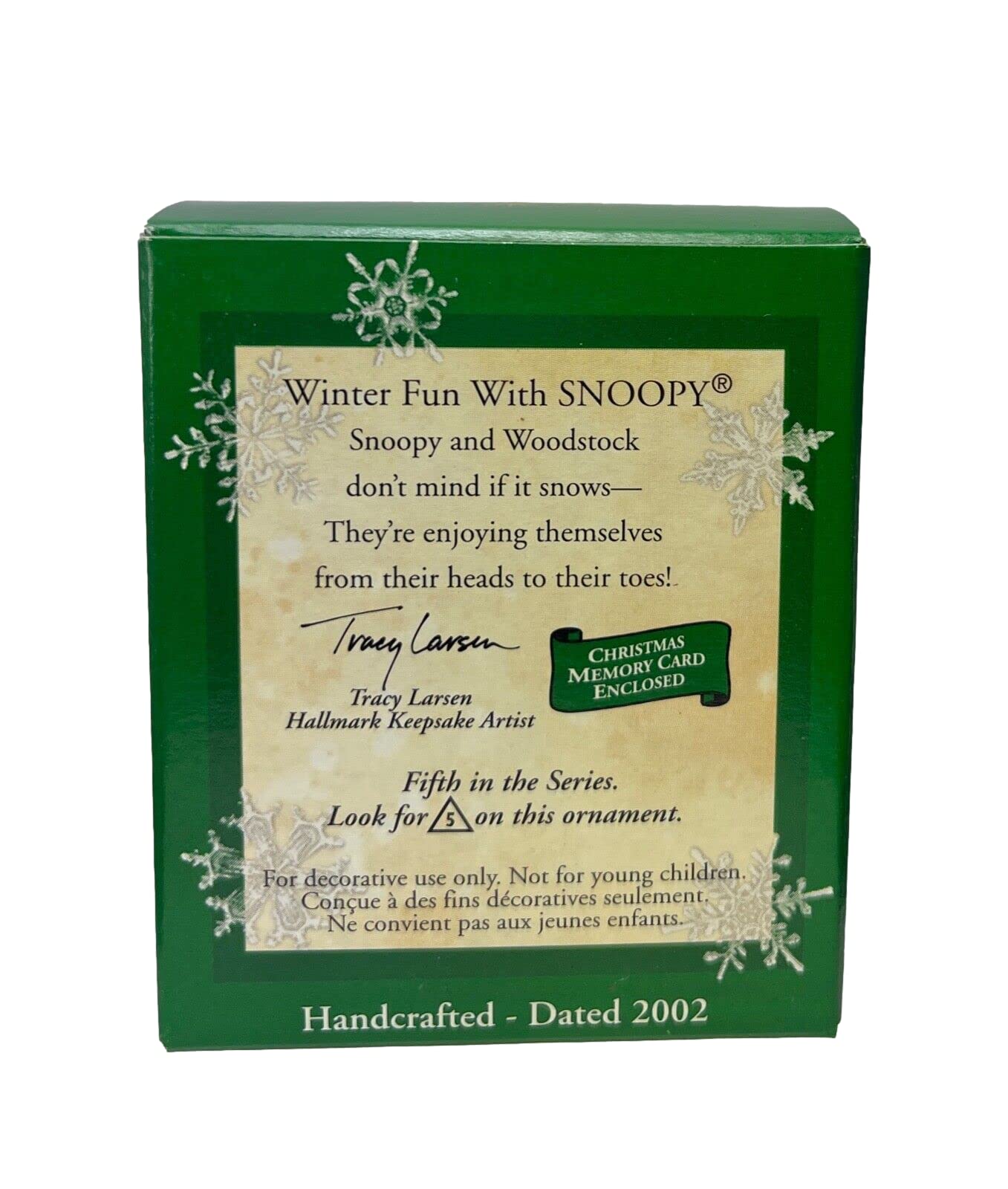 Hallmark Keepsake Ornament - Winter Fun With Snoopy Miniature Collector's Series (2002) QXM4343