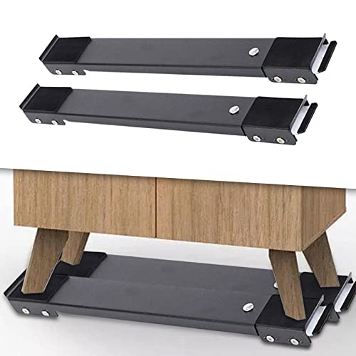 Generic Appliance Rollers Mobile Base Extensible Stand Universal Heavy Duty Easily Move Mover for Furniture Refrigerator Washing Machine Dryer, Black Directional