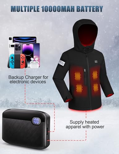 Men's Heated Fleece Jacket, Heated Jacket for Men with 10000mAh Large Capacity Battery Pack and Hand Warm Pockets (as1, alpha, x_l, regular, regular)