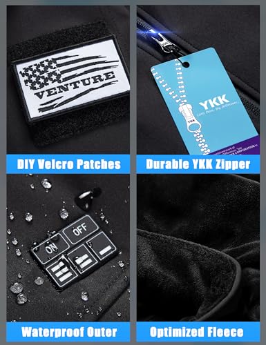 Men's Heated Fleece Jacket, Heated Jacket for Men with 10000mAh Large Capacity Battery Pack and Hand Warm Pockets (as1, alpha, x_l, regular, regular)