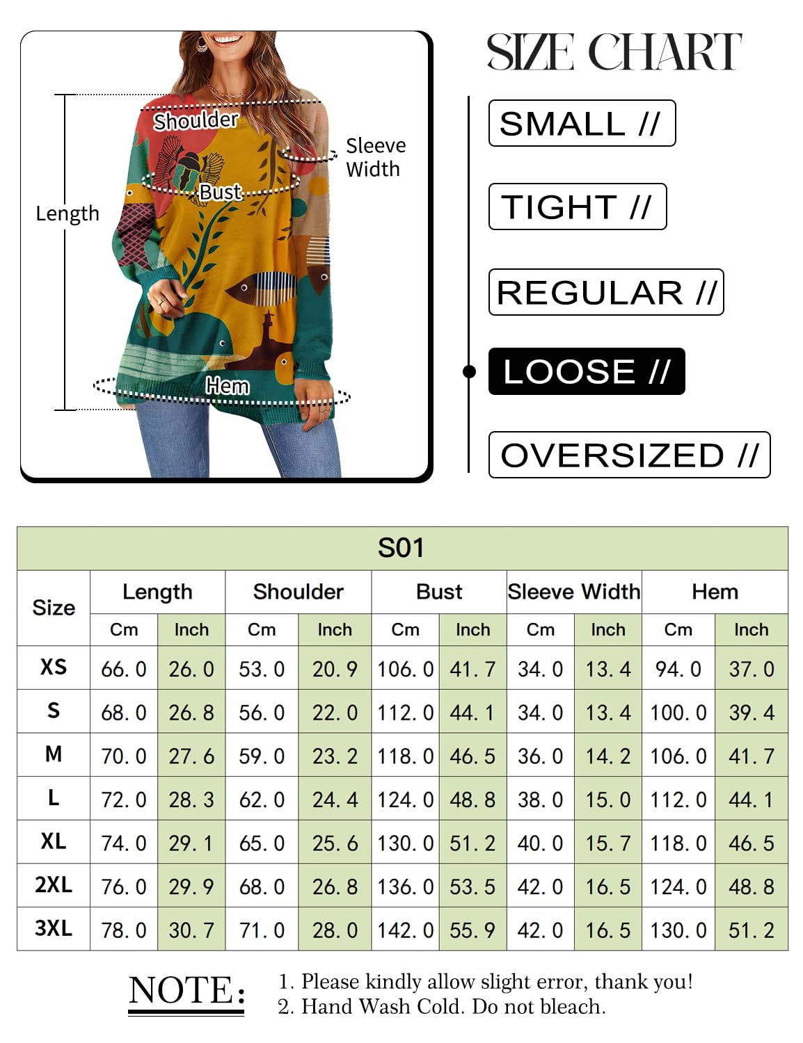 YESNO Women Christmas Sweater Graphic Printed Oversized Pullover Sweaters Casual Loose Knit Tops L S01 CR121
