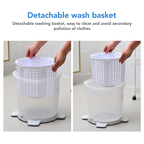 Portable Compact Mini Washing Machine Hand Crank Washing Machine Manual Washing Machine For Dormitory Apartment Camping Nordic Grey