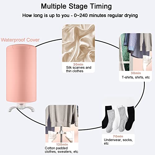 EUPXRHY 900W Heated Clothes Airer with Waterproof Cover, Quick Drying Electric Heated Clothes Dryer with 240 Minute Timer, Power Saving Heated Drying Rack 15kg with 65℃ Constant Temperature,Blue
