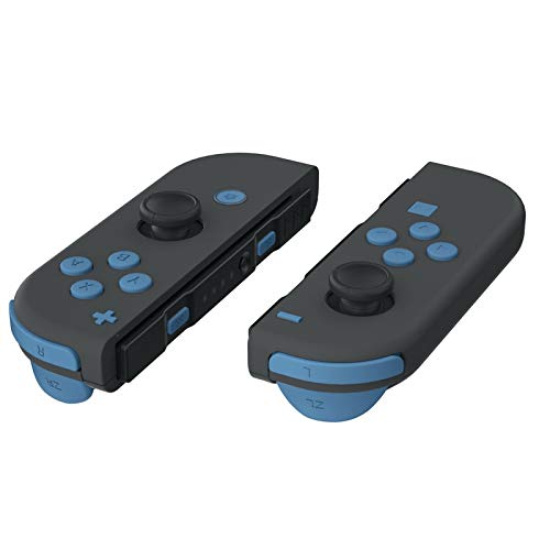 eXtremeRate DIY Full Set Buttons for Nintendo Switch & Switch OLED, Custom Replacement Buttons for JoyCon, ABXY Direction Keys SR SL L R ZR ZL + - Home Capture Trigger Buttons Springs - Airforce Blue