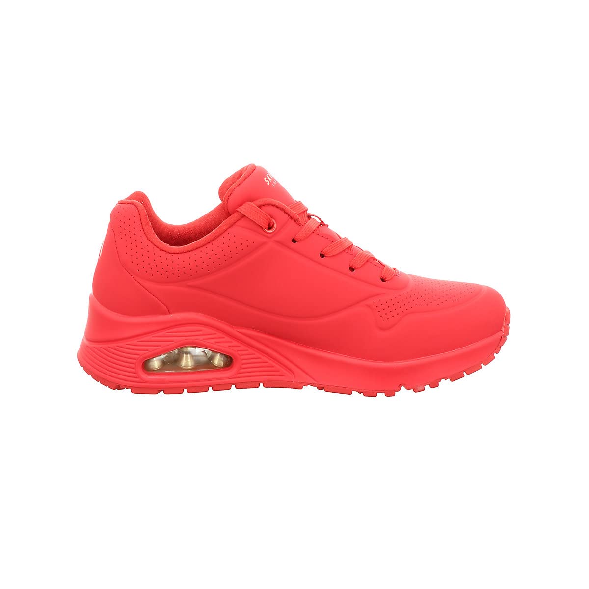 Skechers womens Skecher Street Women's Uno - Stand on Air Sneaker, Red, 8 US