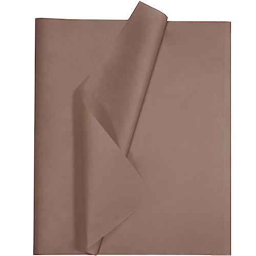 Undemouc Brown Tissue Paper 100 Sheets Tissue Paper Bulk for Bags 20x14 Inches Wrapping Tissue Paper for DIY Crafts Birthday Wedding Holiday Christmas Party Decor