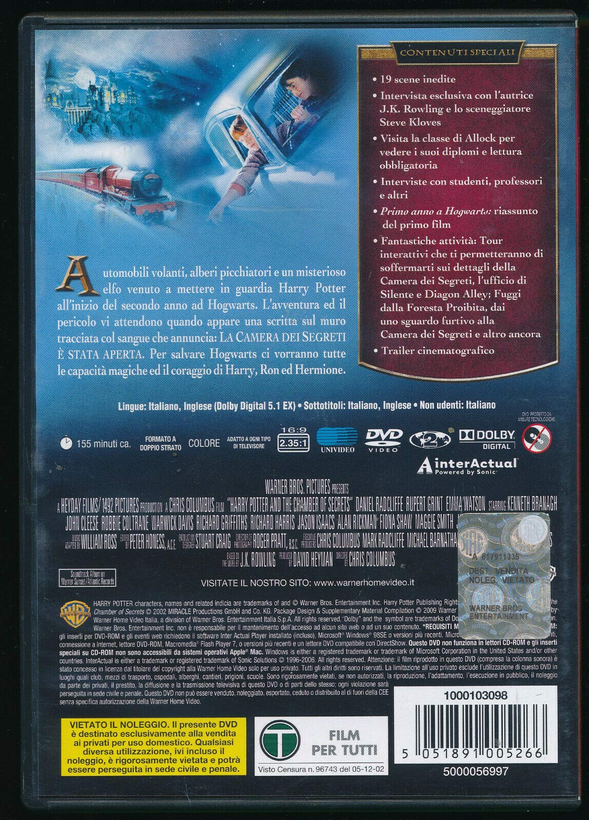 Harry Potter E La Camera Dei Segreti (SE) (Dvd+Copia Digitale)