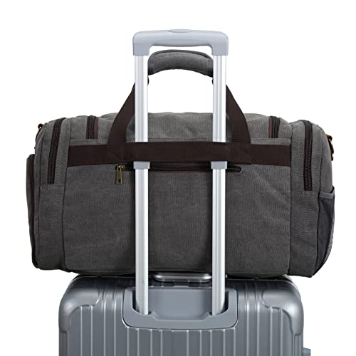 Weekender Overnight Duffel Bag Shoe Pocket for Women Men Weekend Travel Tote Carry On Bag