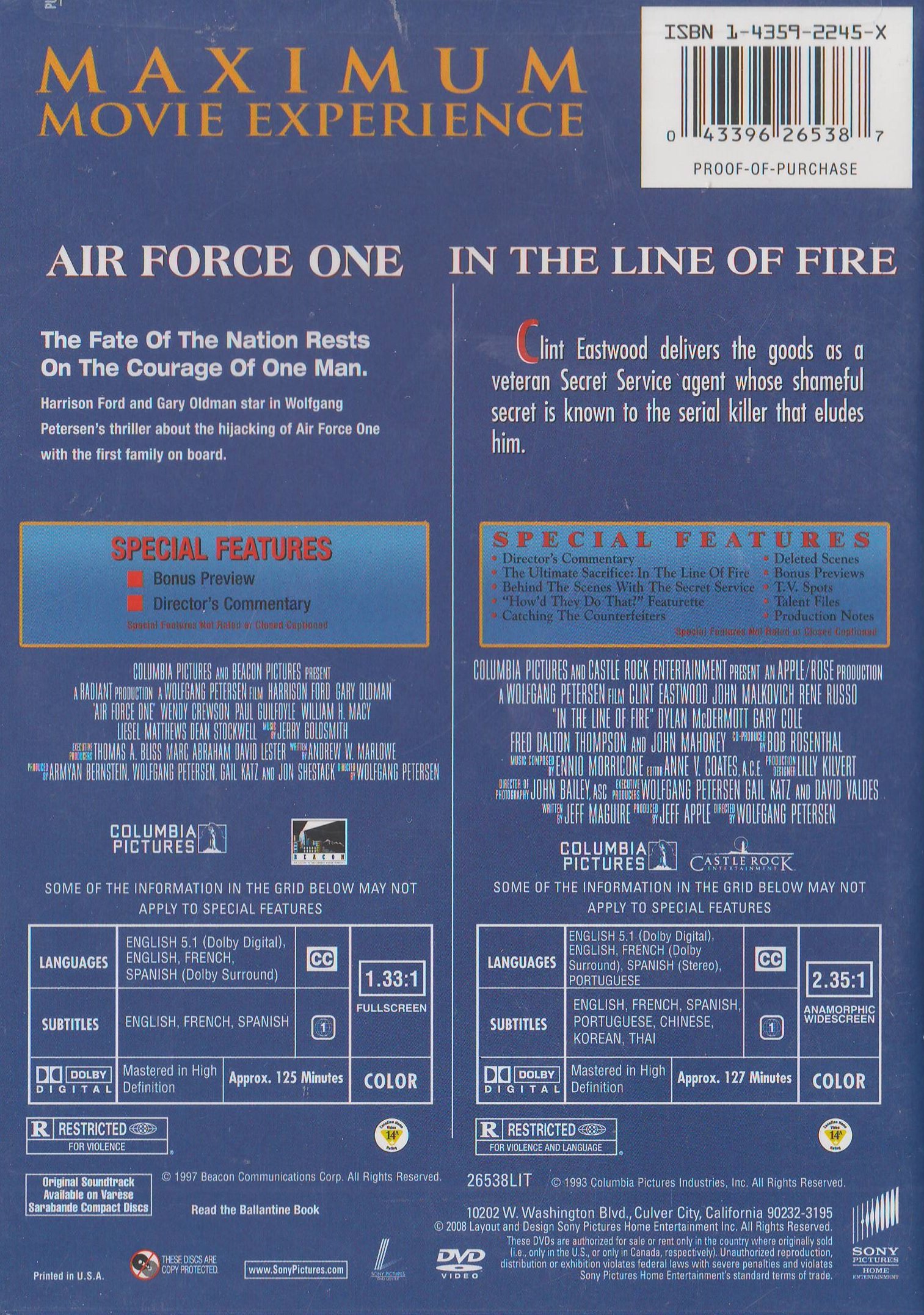Air Force One / In the Line of Fire