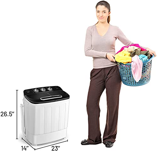 MamaHome DF-X3608-Black Mini Washing Machine, XPB36-1208-Black, Black