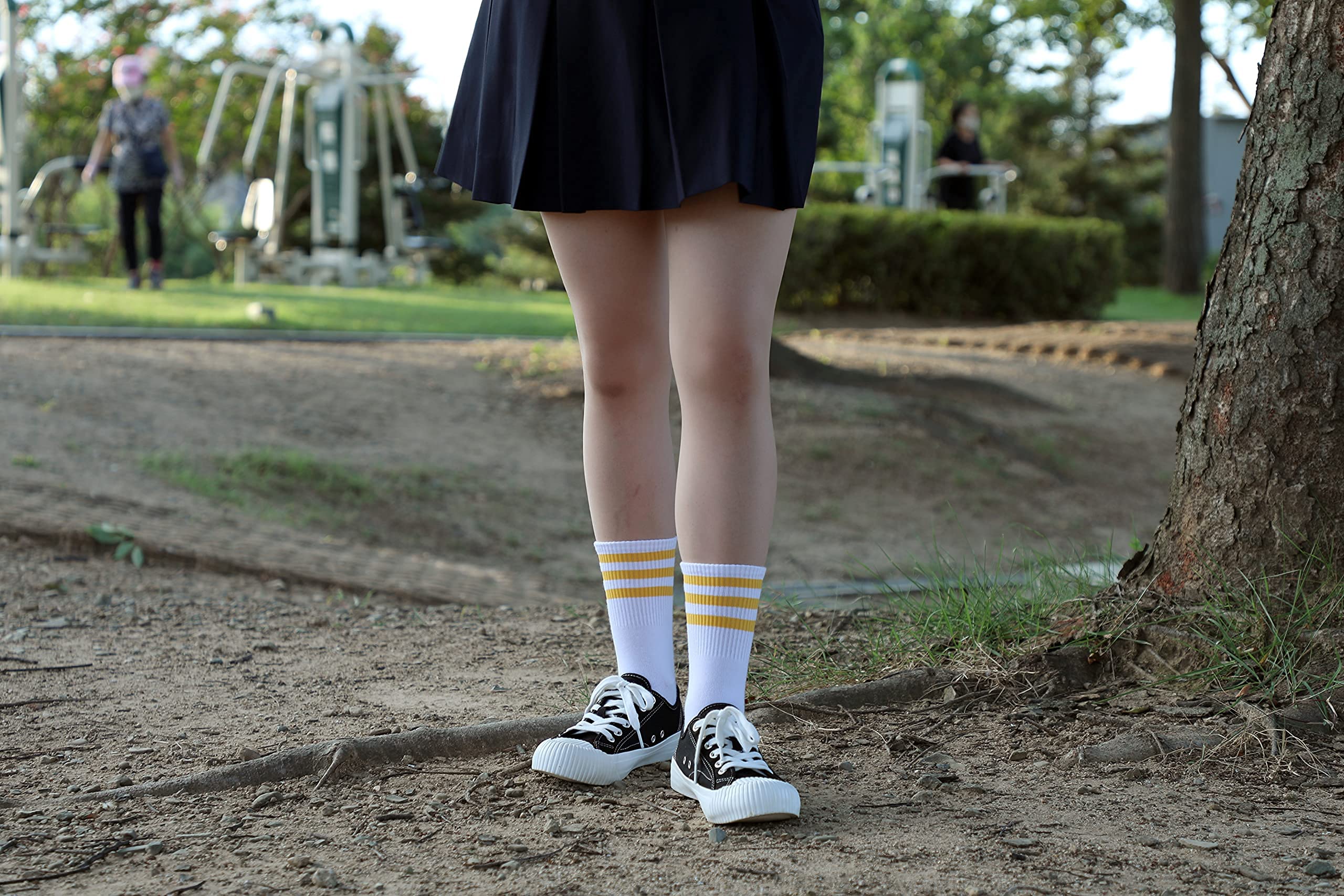MK SOCKS 5 PCS Sets Premium Cotton Athletic Sports Running Retro Cute Matching School Crew Socks For Men/Women