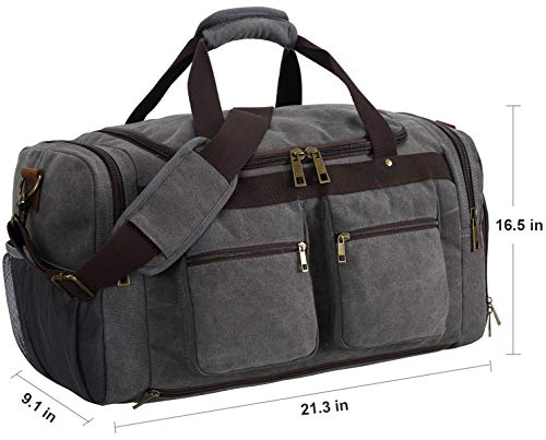 Weekender Overnight Duffel Bag Shoe Pocket for Women Men Weekend Travel Tote Carry On Bag