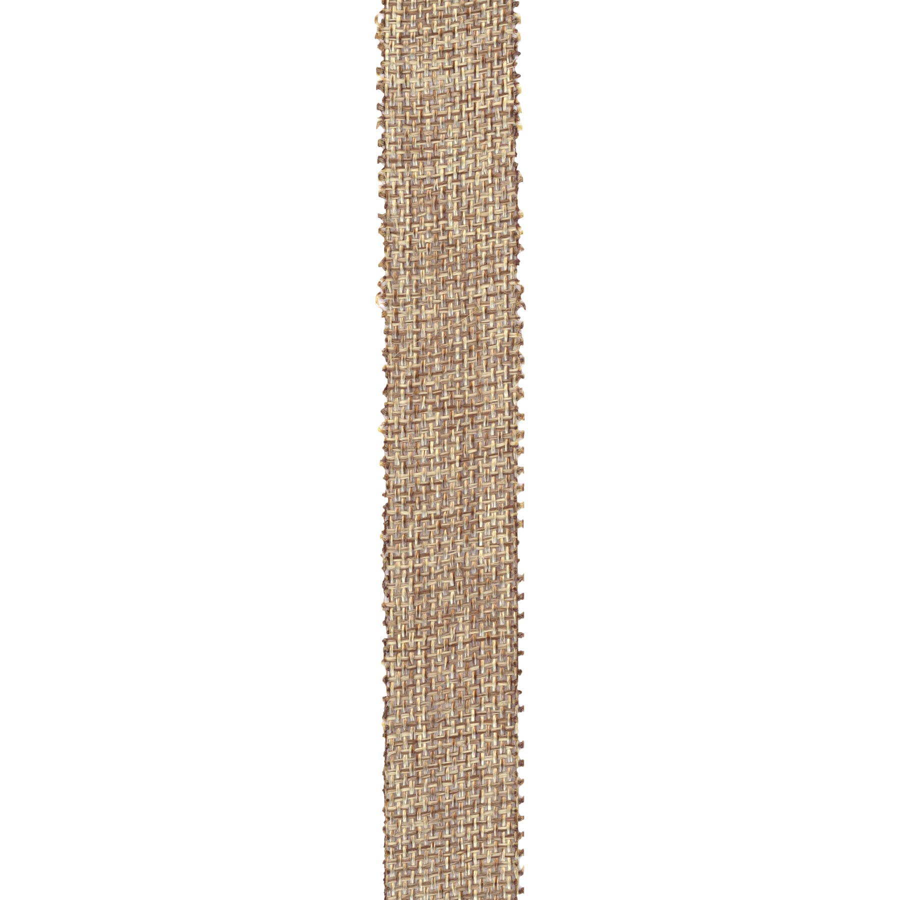 Berwick Offray 7/8" Wide Rustic Saddle Polyester Ribbon, Natural Brown, 3 Yards