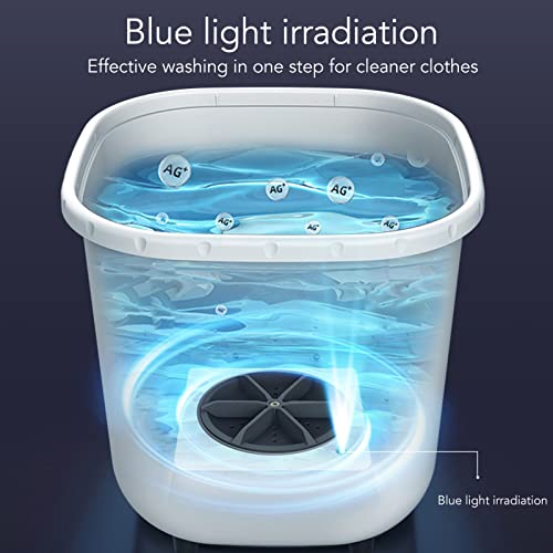 6 Litre Mini Lingerie Washer, Portable Ultrasonic Washing Machine, Mini Underwear Washer Compact Laundry Machine with USB Cord, Automatic Power Off, Suitable for Home Business, Travel, Apartment