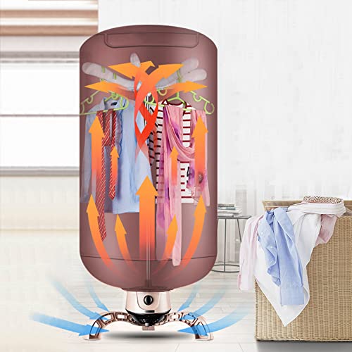 EUPXRHY Electric Clothes Airer Dryer Indoor, Fast Drying Heated Drying Rack for Clothes with Timer, Portable Electric Airer Clothes Dryer 15kg, Thermostatic Heating, 900W Energy Saving