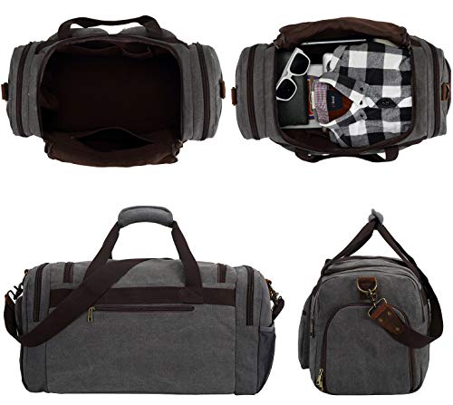 Weekender Overnight Duffel Bag Shoe Pocket for Women Men Weekend Travel Tote Carry On Bag