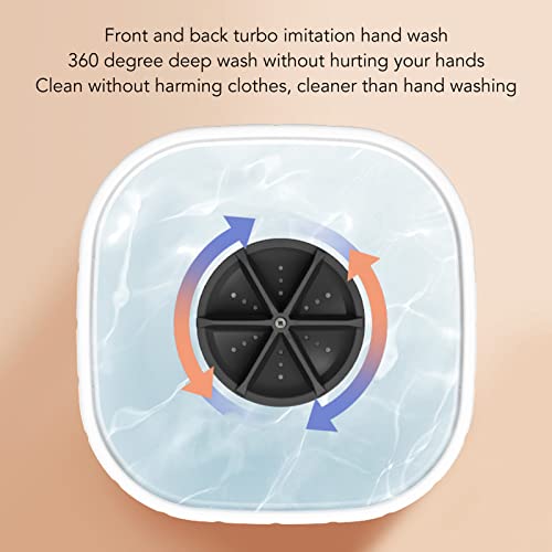 6 Litre Mini Lingerie Washer, Portable Ultrasonic Washing Machine, Mini Underwear Washer Compact Laundry Machine with USB Cord, Automatic Power Off, Suitable for Home Business, Travel, Apartment